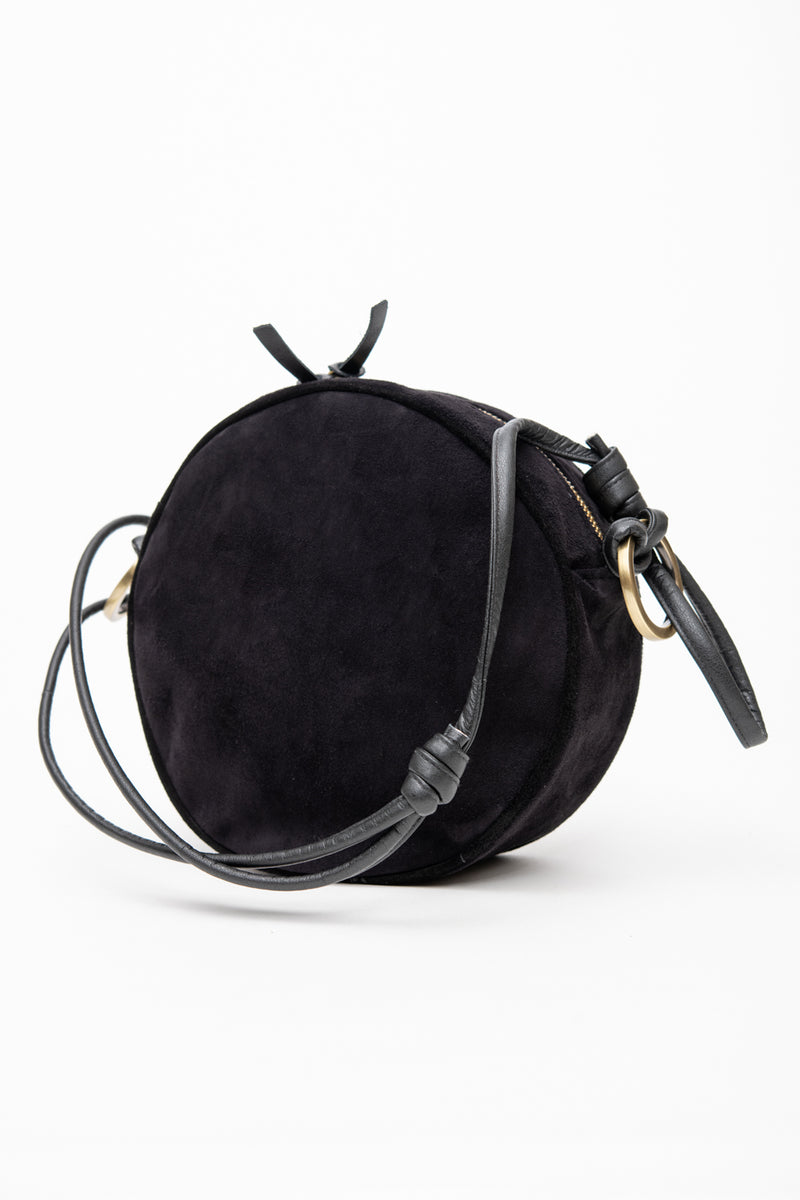 Round-shaped leather shoulder handbag MACARON model – Veinage